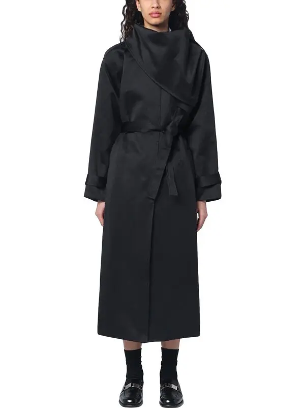 THE GARMENT Cotton-blend Trench Coat - Black