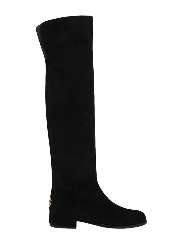 Dolce & Gabbana High Suede Boots - Black