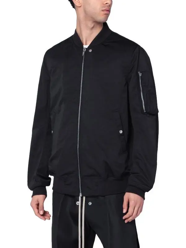 Rick Owens Nylon Blend Bomber Jacket - Black