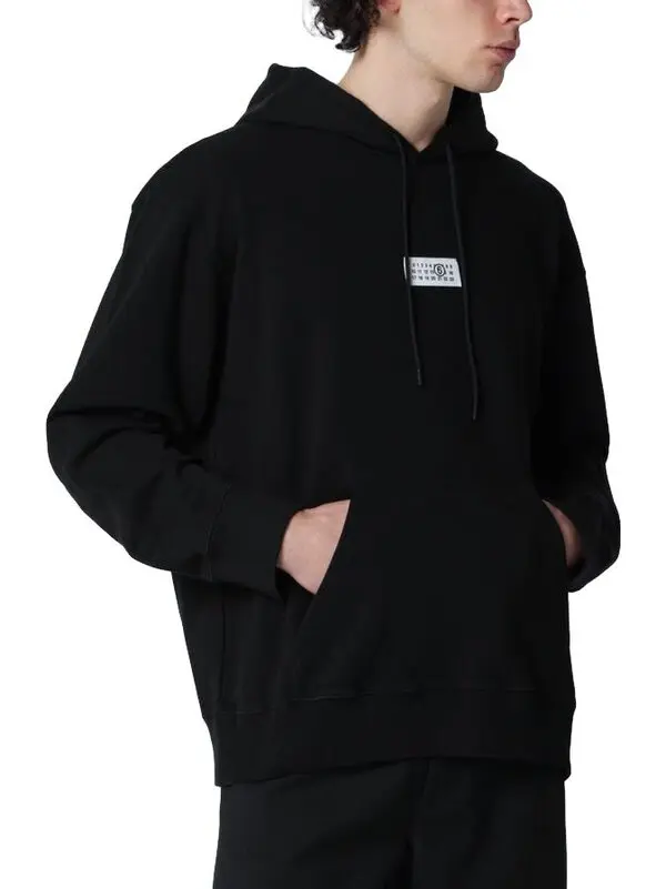 MAISON MARGIELA Numeric Cotton Hoodie - Black