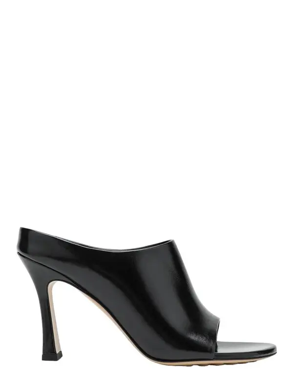 Bottega Veneta Leather Rana Mule - Black