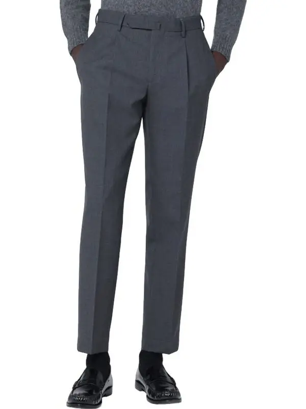 SANTANIELLO Wool Trousers - Grey