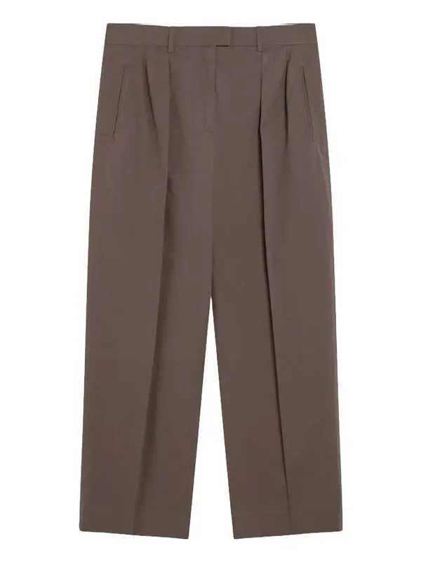 THE ROW Cotton Trousers - Brown