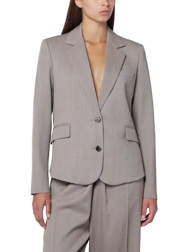 Loewe Mélange Wool Jacket - Beige