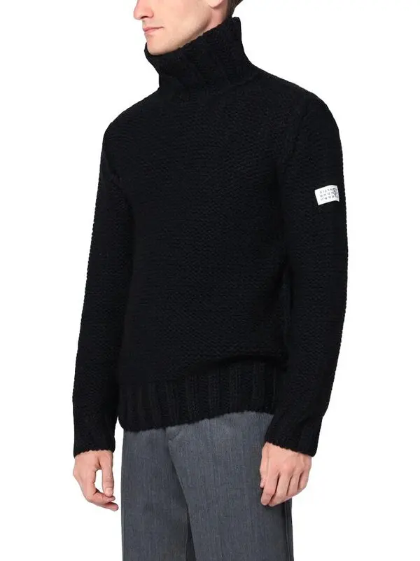 MAISON MARGIELA Wool Turtleneck Sweater - Black