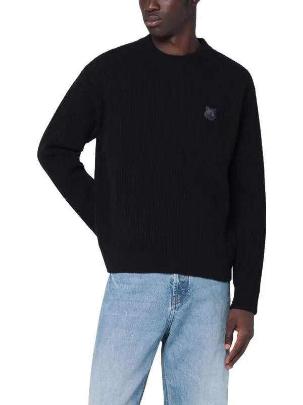 Maison Kitsuné Wool Sweater - Black