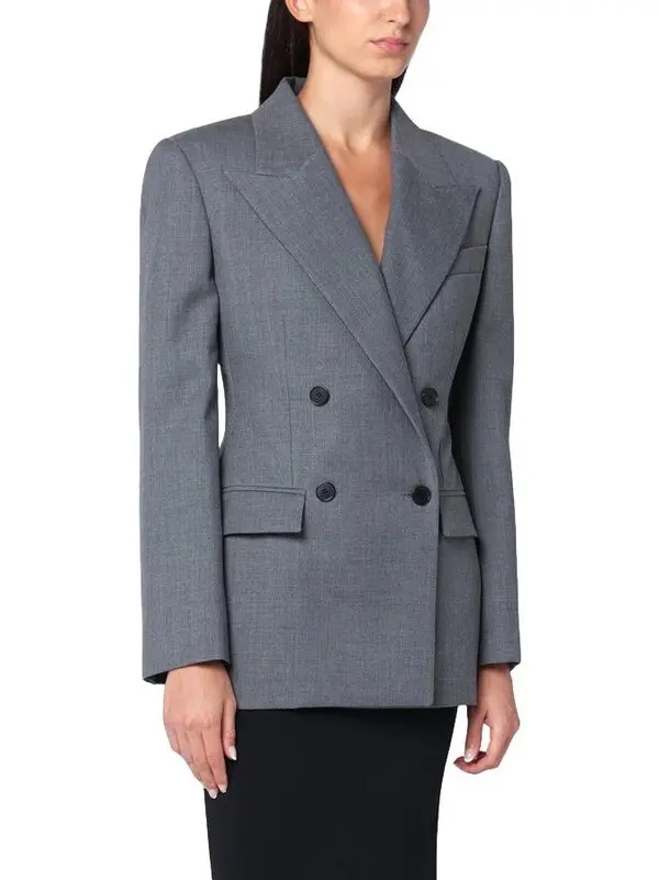 Givenchy Double-breasted Wool Jacket - Grey