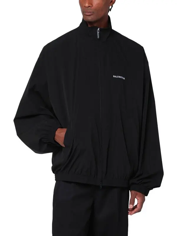 Balenciaga Back Zip Sweatshirt - Black