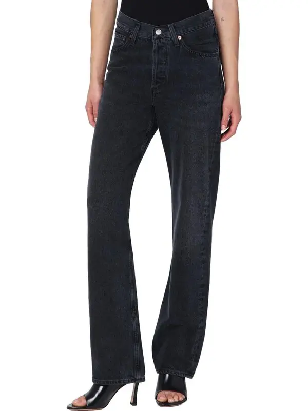 AGOLDE V-waist Kelly Jeans In Recycled Denim - Black