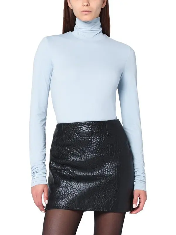Sportmax Light Jersey Knit Turtleneck Sweater - Blue