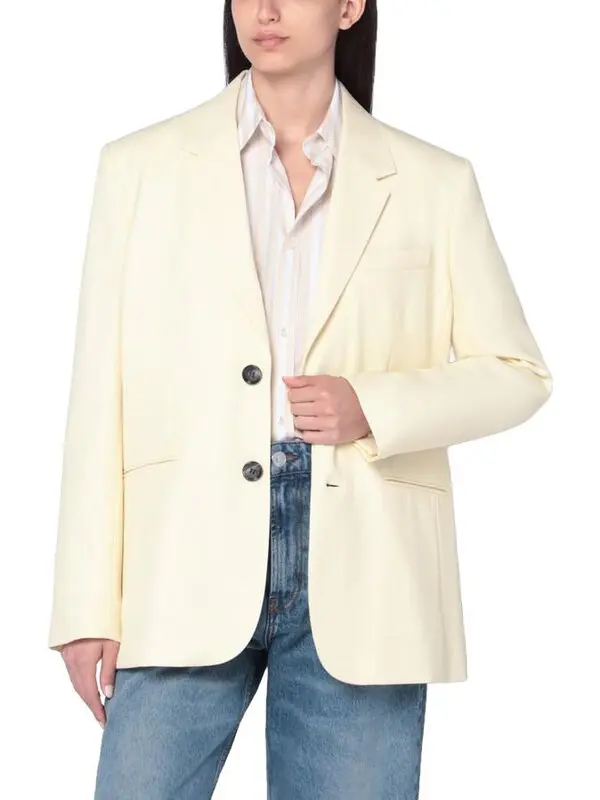 Ami Single-breasted Virgin Wool Jacket - Beige
