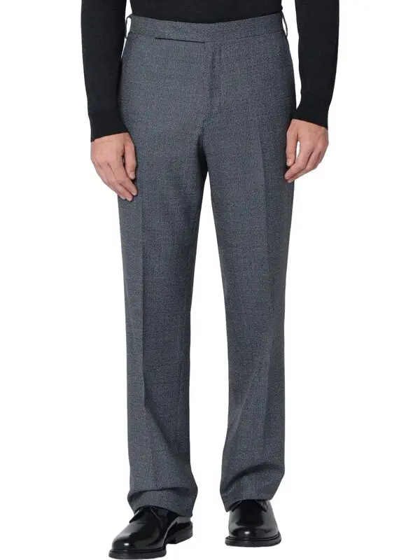 LARDINI Wool Trousers - Grey