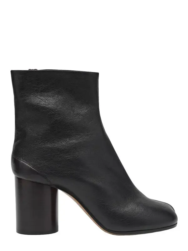 MAISON MARGIELA Leather Tabi Ankle Boots - Red