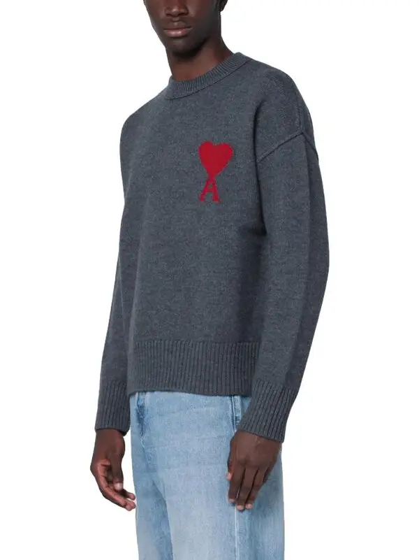 Ami De Coeur Virgin Wool Sweater - Grey