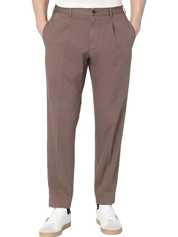 SANTANIELLO Cotton Trousers - Beige