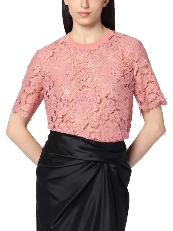 Dolce & Gabbana Lace T-shirt - Pink