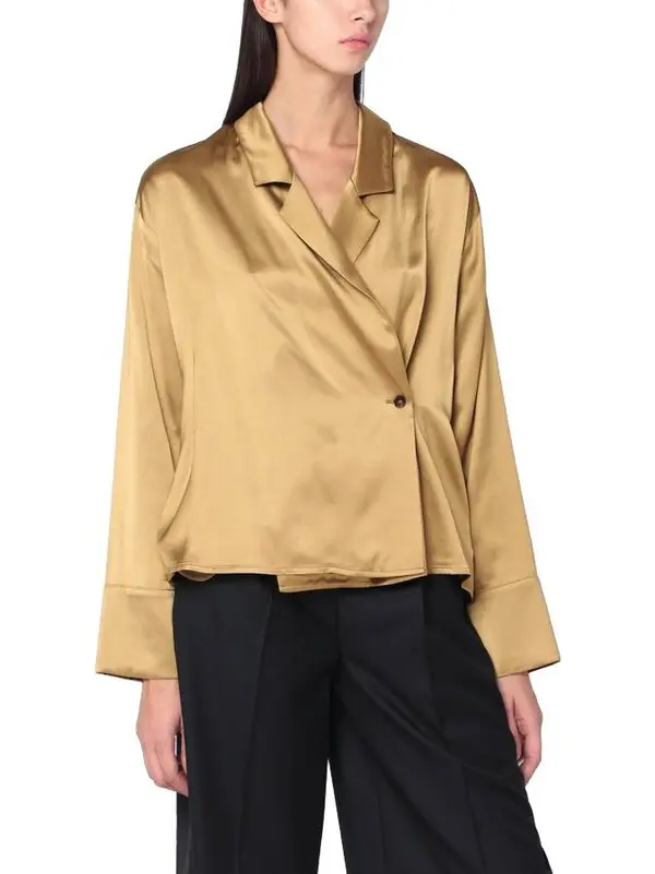Loulou De Saison Satin Persia Blouse - Yellow