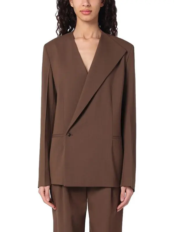 Loulou De Saison Double-breasted Wool Jacket - Brown