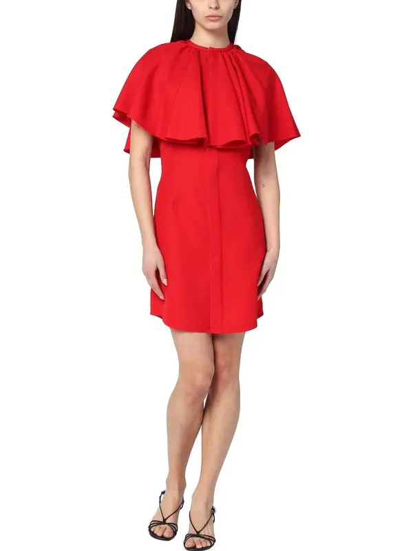 Ami Mini Wool Dress - Red
