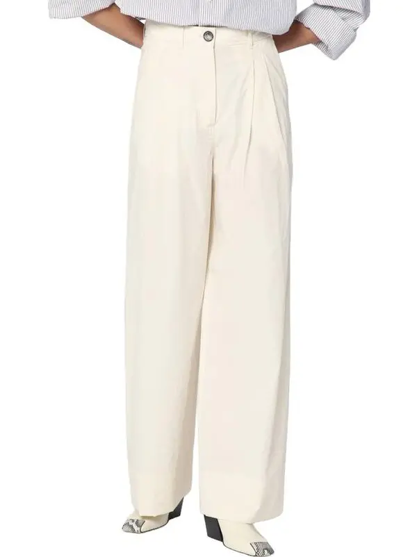 MKDT STUDIO Wide-leg Cotton Trousers - White