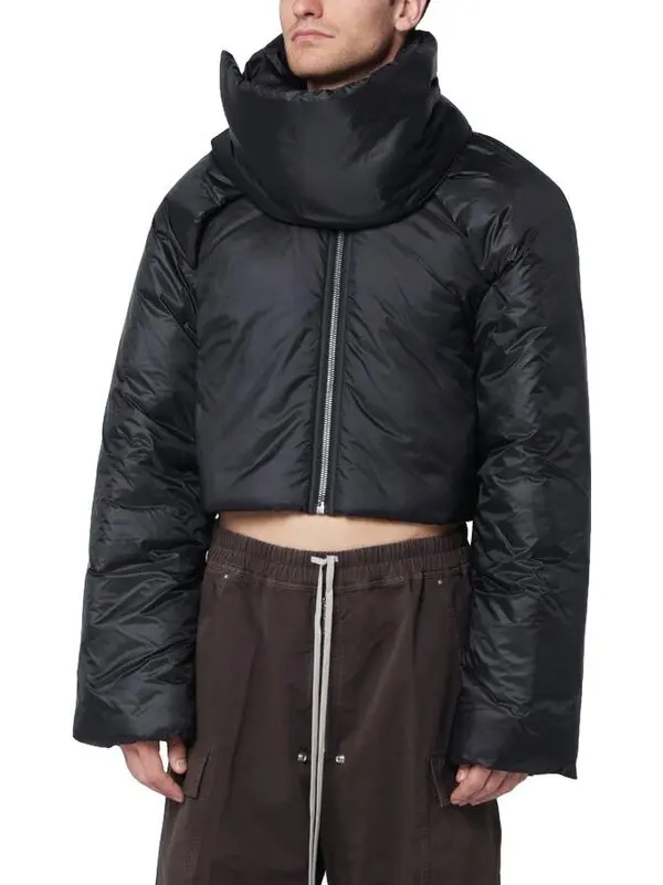 Rick Owens Short Nylon Jacket - Black