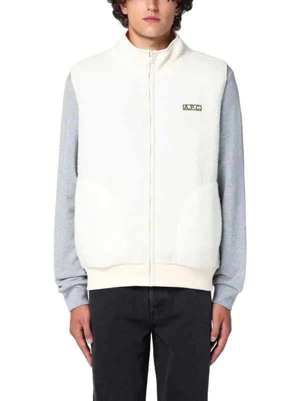 A.p.c. Fleece Zipped Waistcoat - White