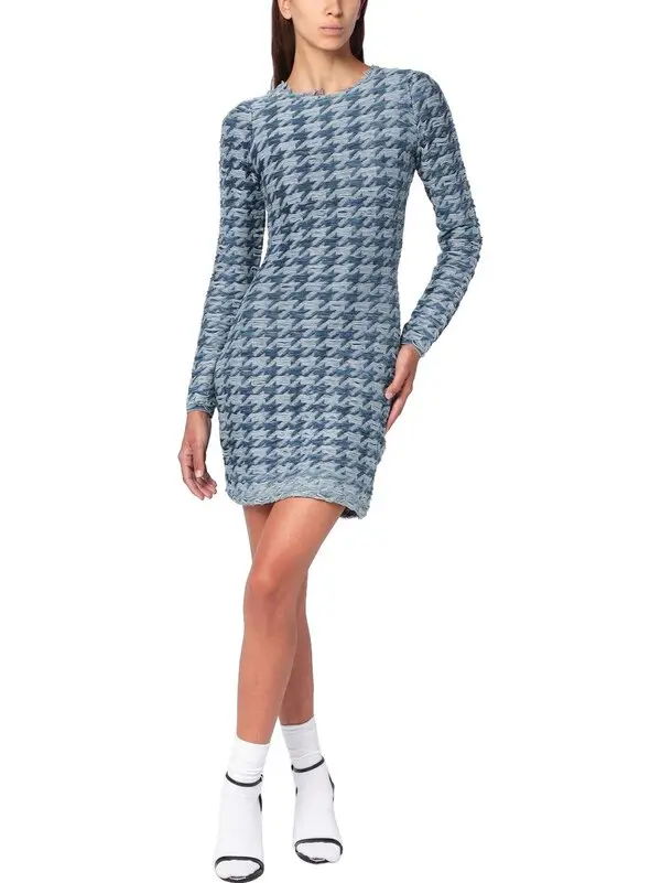 DIESEL® Patterned Crew Neck Dress - Blue