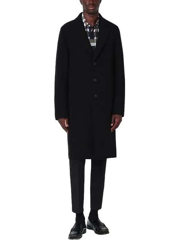 Harris Wharf London Single-breasted Wool Coat - Black