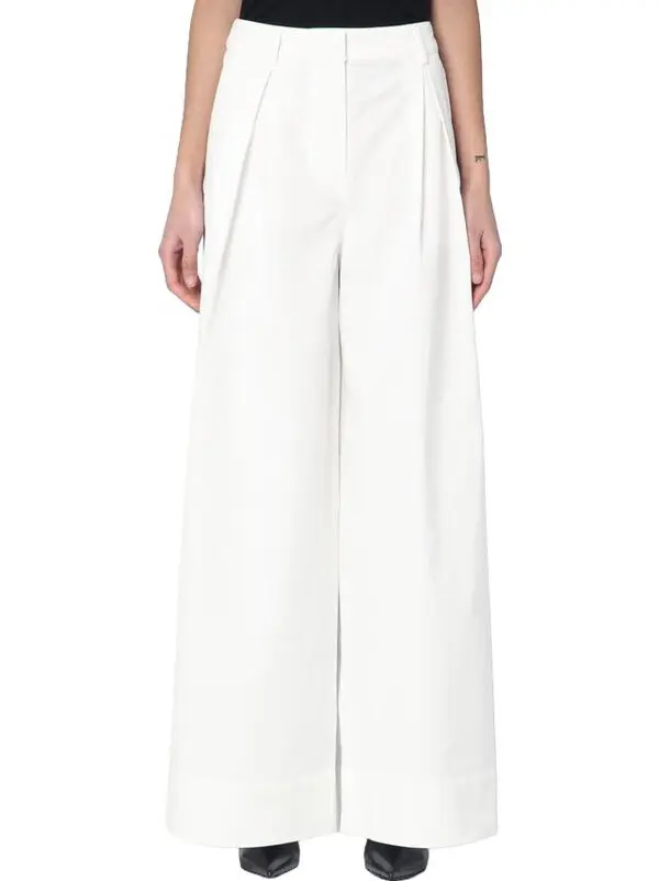 THE GARMENT Cotton Palazzo Trousers - White