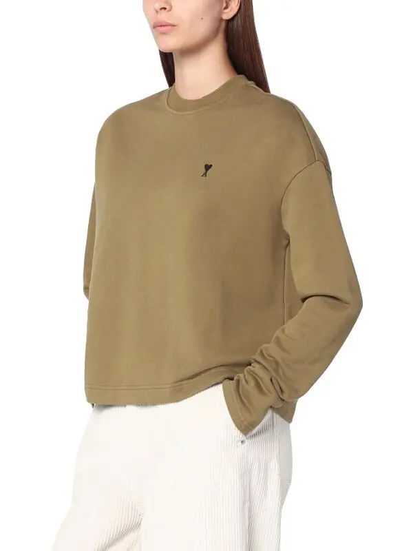 Ami De Coeur Cotton Sweatshirt - Brown