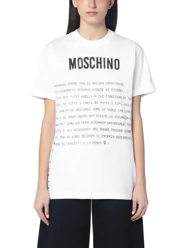 Moschino Cotton T-shirt With Logo - White