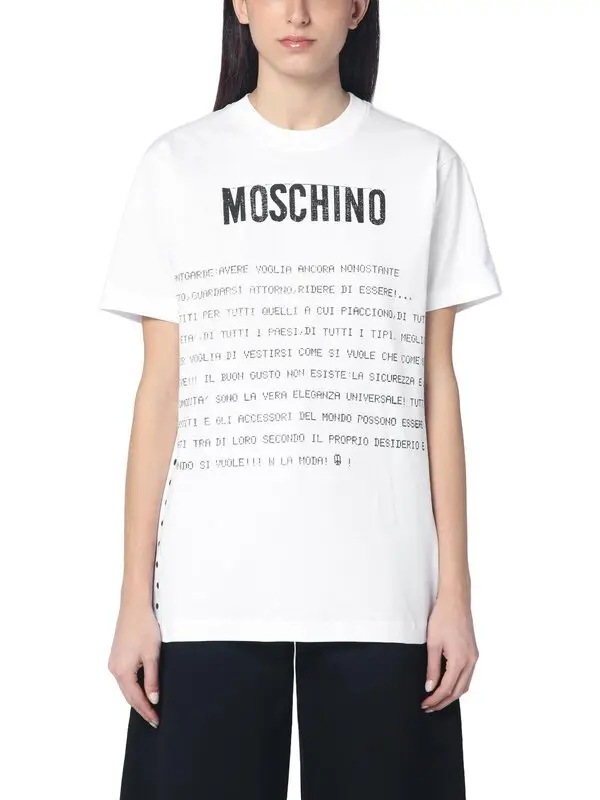 Moschino Cotton T-shirt With Logo - White