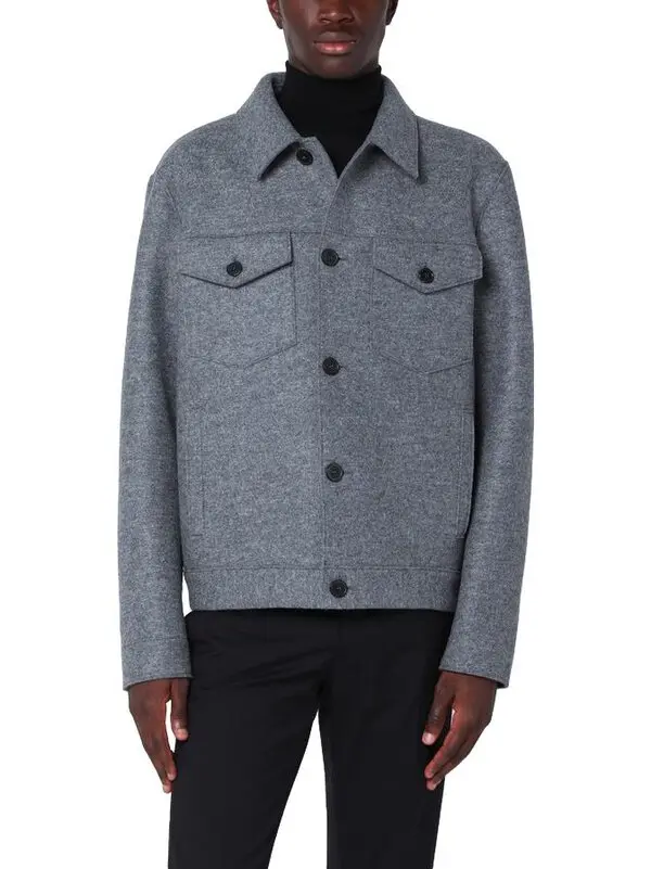 Harris Wharf London Light Wool Shirt Jacket - Grey