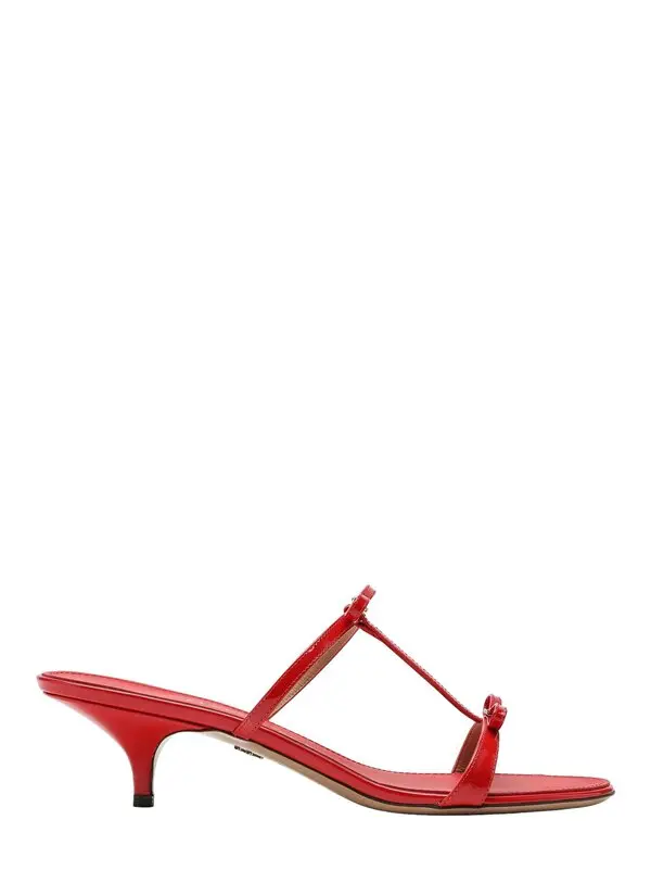 FERRAGAMO Flame Mini Bow Sandals - Red
