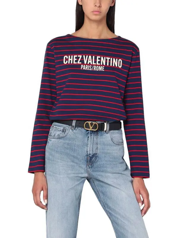 Valentino Garavani Striped Cotton T-shirt - Multicolor