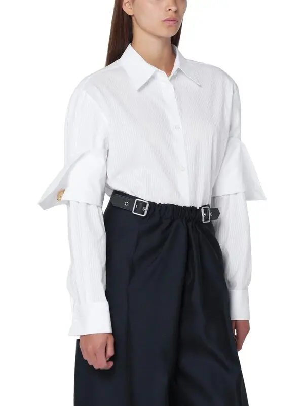 Loewe Shirt With Double-layer Cuffed Sleeves - Metal