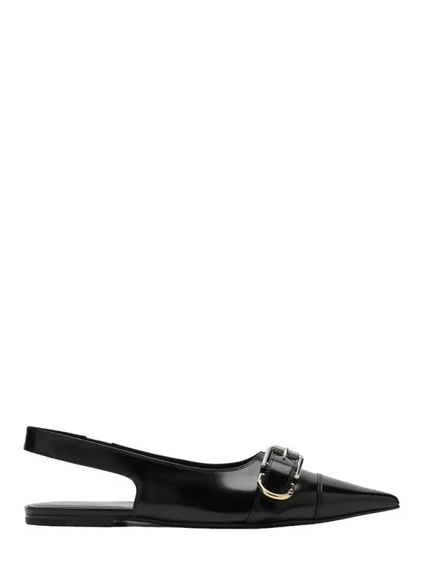 Givenchy Voyou Leather Slingback - Black