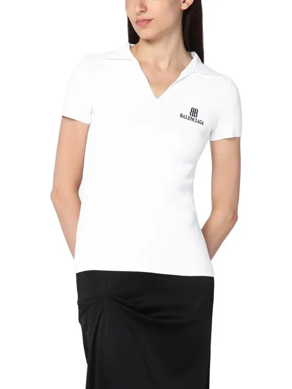 Balenciaga Short-sleeve Nano Bb Tank Top - White