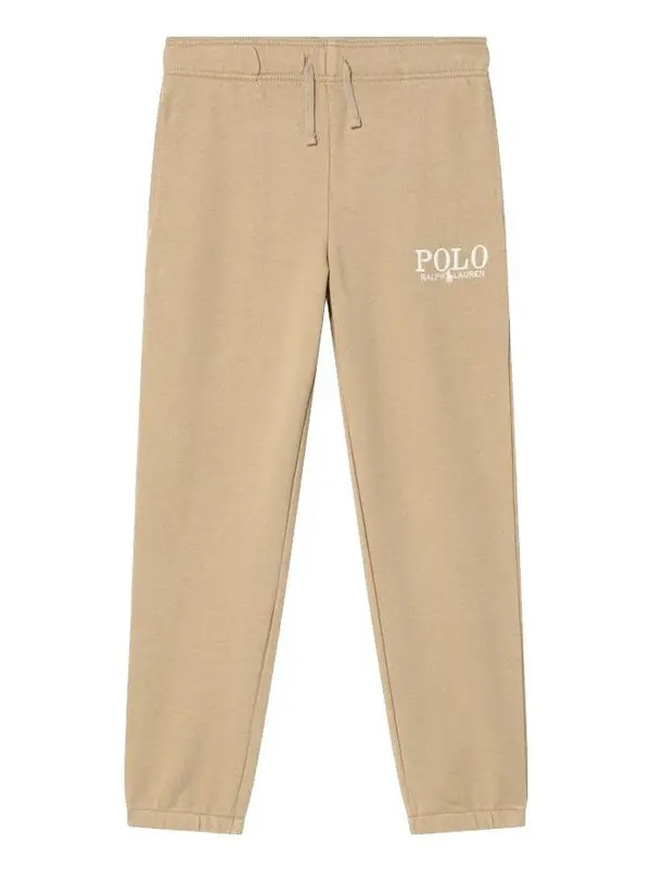 Polo Ralph Lauren Cotton Jogging Trousers With Logo - Beige