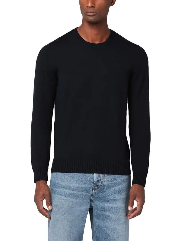 DRUMOHR Wool Crew Neck Sweater - Blue
