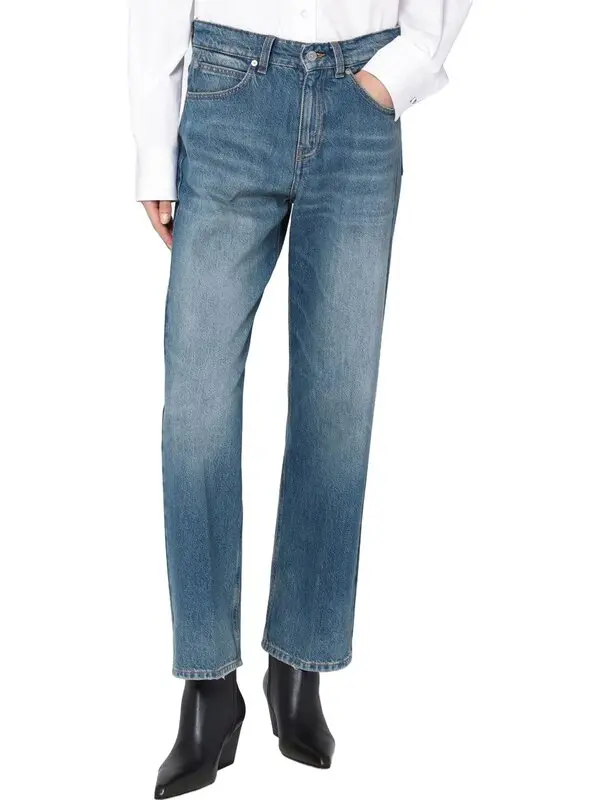 Victoria Beckham Bearnie Faded Jeans - Blue