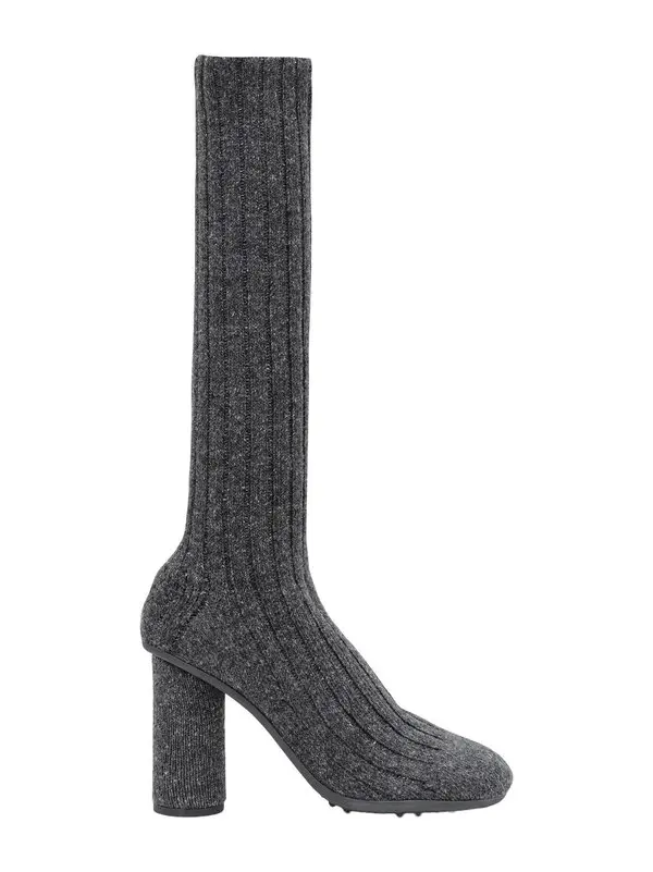 Bottega Veneta Wool Blend Sock Effect Boots - Grey