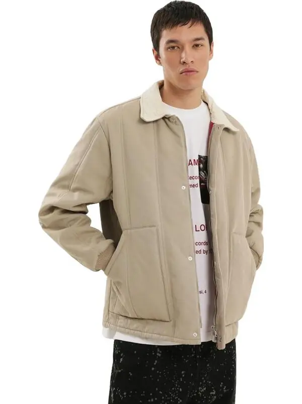 1989 STUDIO Padded Canvas Jacket - Beige