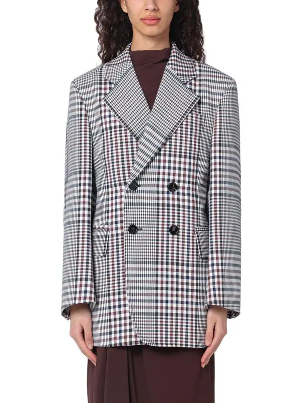 Bottega Veneta Double-breasted Checkered Jacket - Multicolor