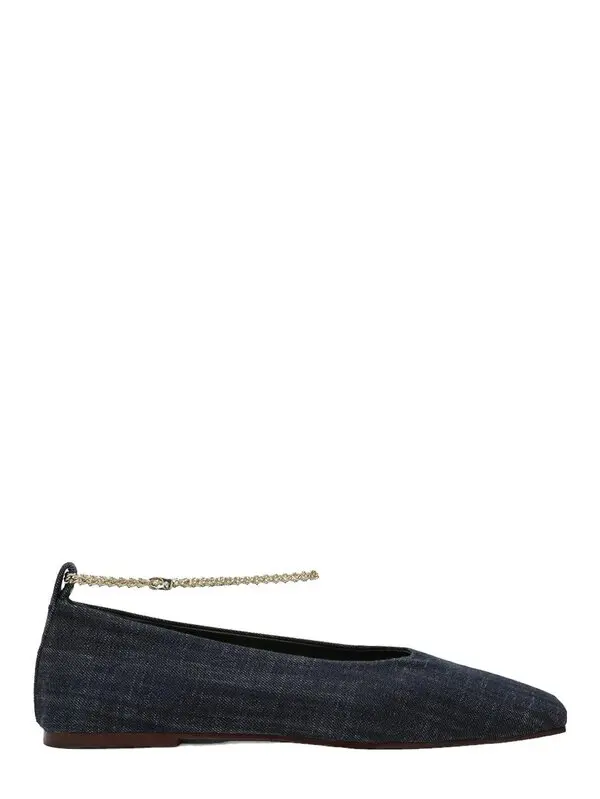 MARIA LUCA Navy Denim Augusta Ballerina - Blue