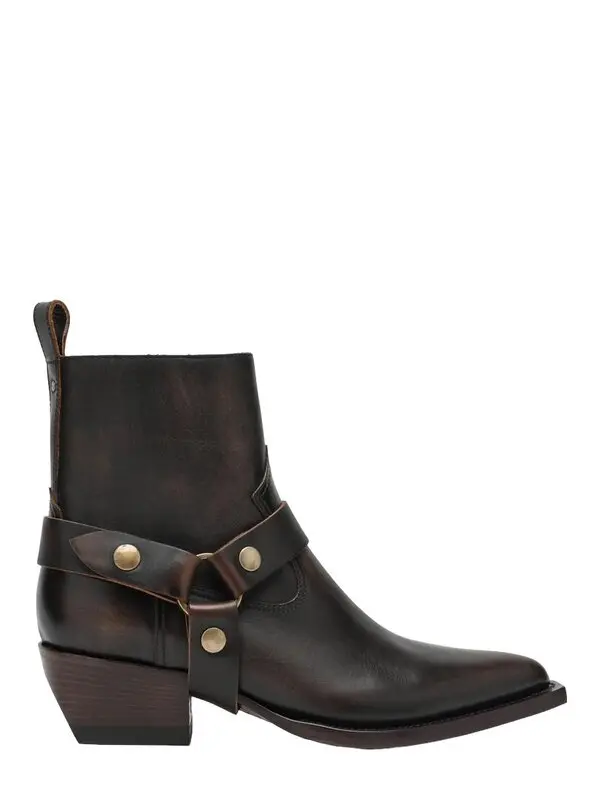GOLDEN GOOSE Debbie Boot With Removable Buckle - Brown