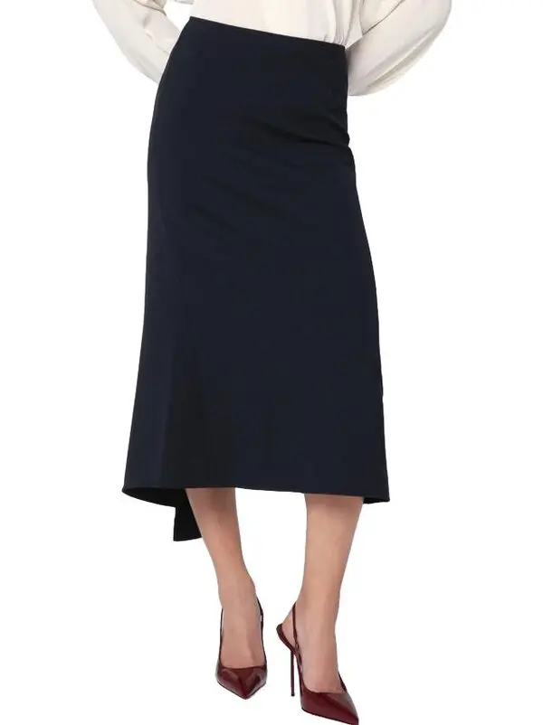 Victoria Beckham Virgin Wool Blend Skirt - Blue