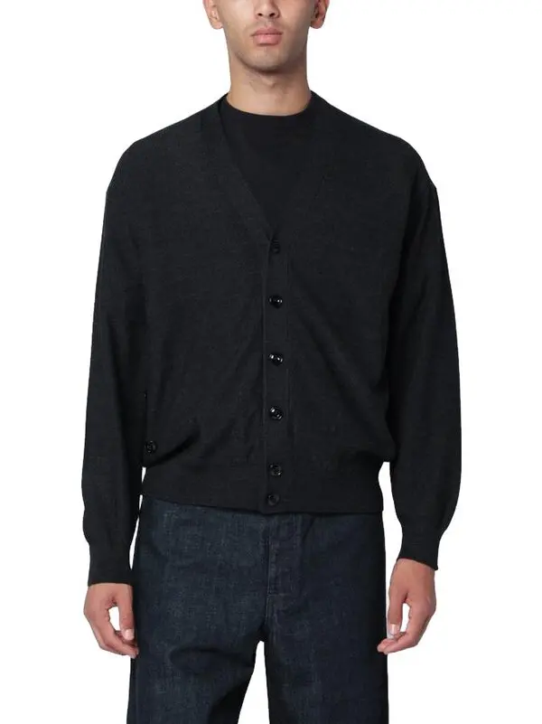 LEMAIRE Wool Zip Sweater - Black