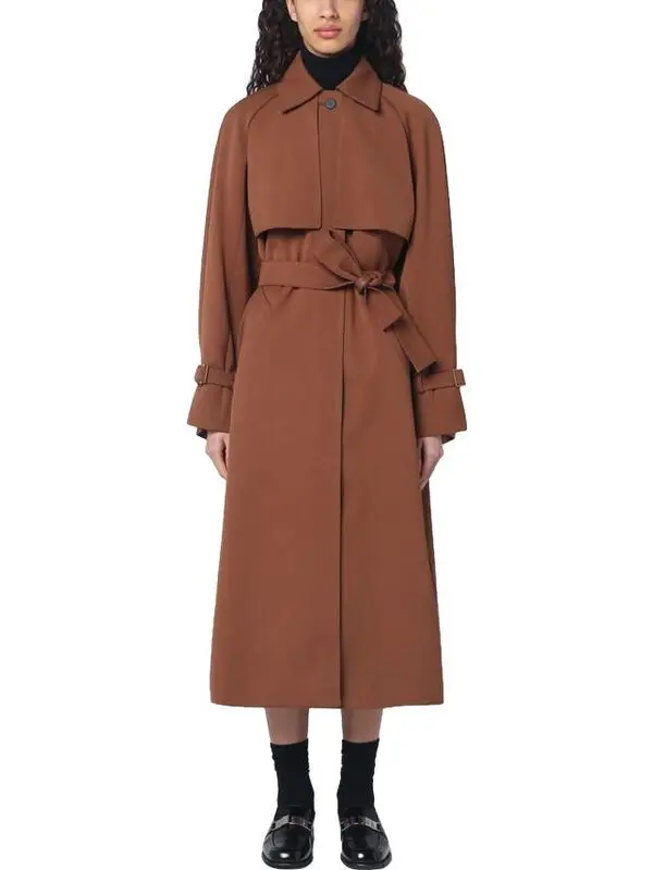 Max Mara Rainproof Gabardine Trench Coat - Brown