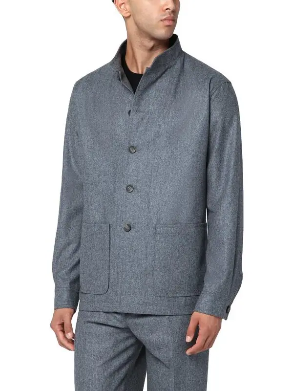 Tagliatore Wool Jacket - Grey